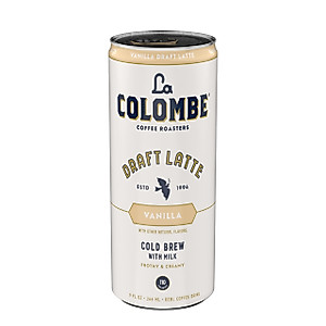 La Colombe Vanilla Draft Latte - 9 Fl. Oz. 4 Pack - 100% Arabica, Single-Origin, Brazilian Cold Brew Coffee with Lactose-Free Foamy Milk, Premium Coffee On the Go, 115mg Natural Caffeine