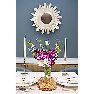 Kabloom PRIME OVERNIGHT DELIVERY - Exotic Opal Orchid  Bouquet of Purple and White Orchids from Thailand with Vase