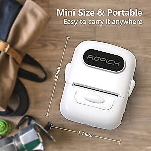 AOPICK Label-Maker Barcode-Label-Printer, P50 Portable Thermal Label Maker Machine with Tape for Address, Clothing, Jewelry, Retail, Barcode, Small Business Home Office Compatible iOS Android-White