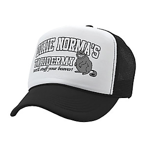 Dixie NORMAS Taxidermy - Funny Joke - Vintage Retro Style Trucker Cap Hat (Black)