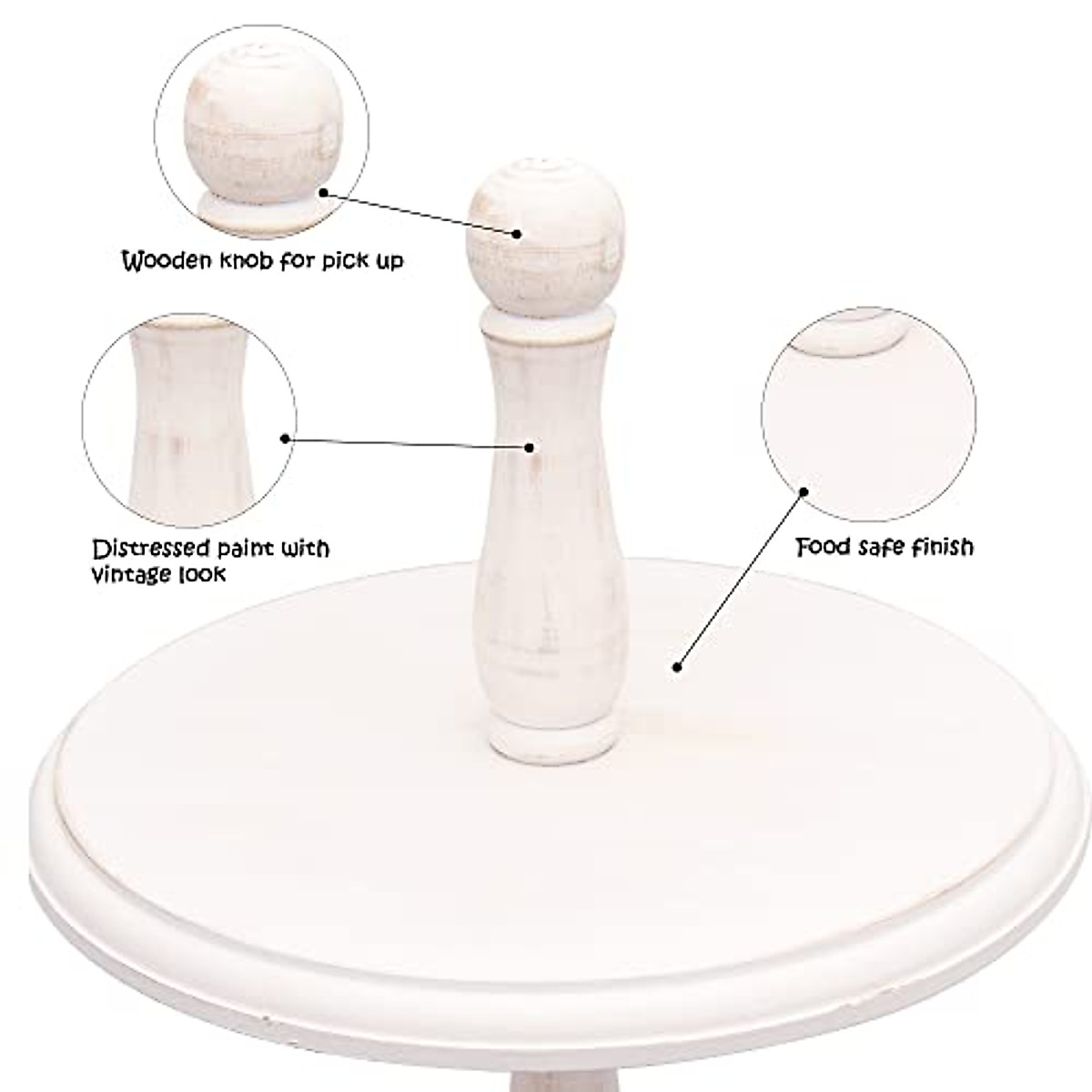 Defined Deco Two Tiered Tray Wooden Tiered Serving Tray Farmhouse Tiered Tray Stand with Tiered Tray Décor Signs for Wedding Decor and Rustic Farmhouse Décor, Set of 3