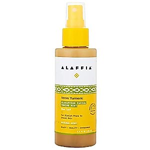 Alaffia Neem Turmeric Facial Mist, Helps Tone and Restore Protective the Skin's Protective Layers with Red Algae, Yarrow, and Tea Tree, Fair Trade, Harmonizing Neem, Natural Mint 3.4 Fl Oz