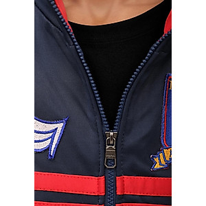 Albino Fashion Mens Track Lightweight Football Coach Track Blue Polyester Jacket (US, Alpha, Large, Regular, Regular, Blue)