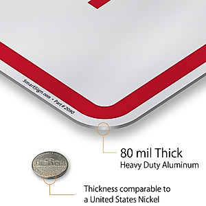 SmartSign 24 x 18 inch “Do Not Block Alley” Metal Sign, 80 mil Aluminum, 3M Laminated Engineer Grade Reflective Material, Red and White