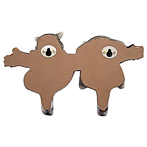 Wowser Rustic Cast Resin Log Cabin Decor Hanging Raccoon Wall Hooks, 9 Inch