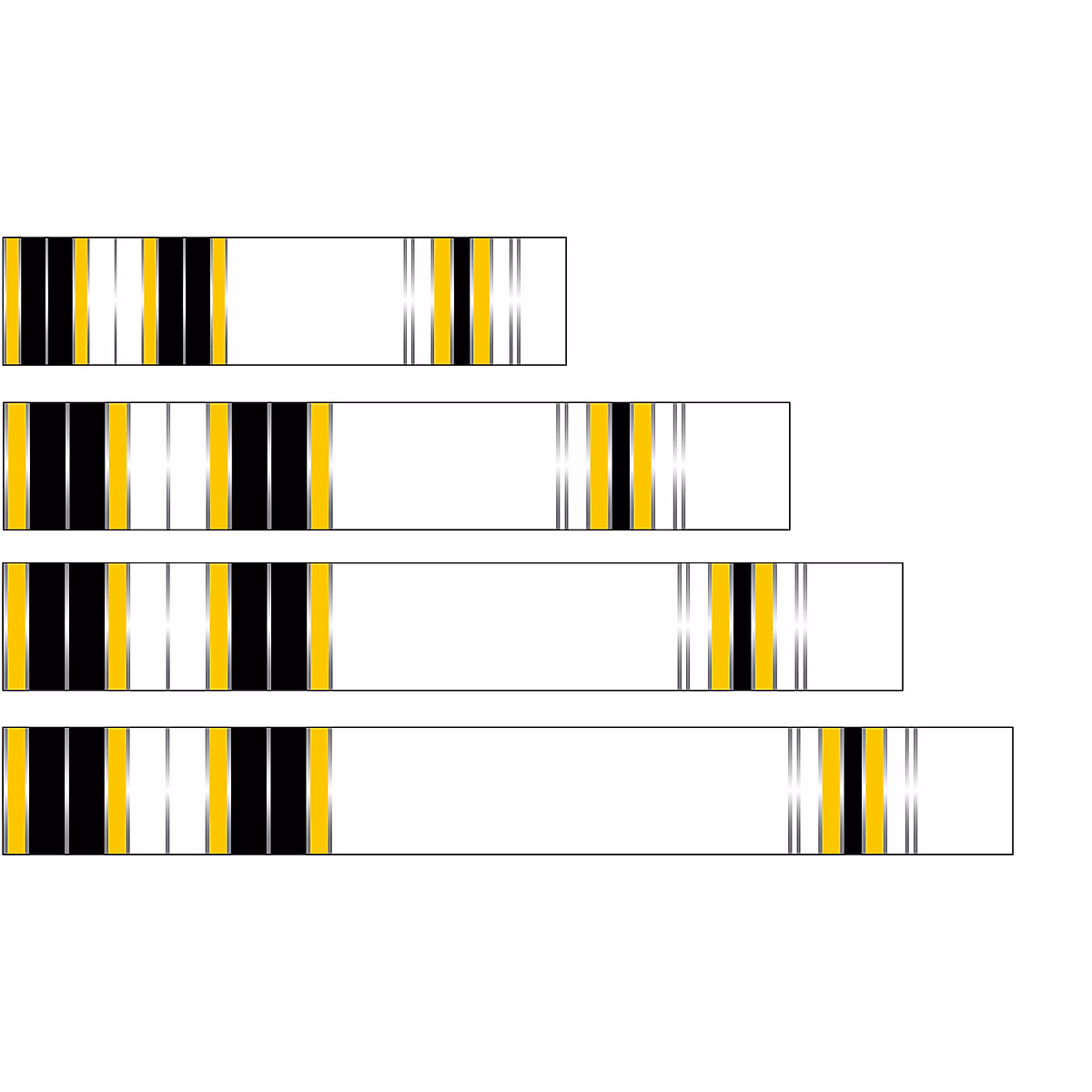 White Water Archery Non-Laminated Yellow Traditional 9 Crest Arrow Wraps 15 pk Choose Length Width (8.75)