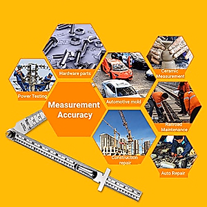 Stainless Steel Taper Welding Gauge Test Welding Taper Gap Gauge Depth Ruler Hole Inspection Tool