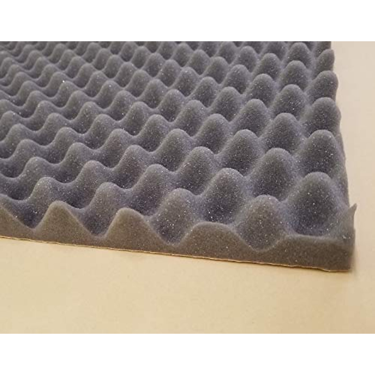 BookishBunny Self Adhesive Acoustic Foam Egg Crate Panel Studio Foam Wall Panel 39" x 78" (1.5" Gray)