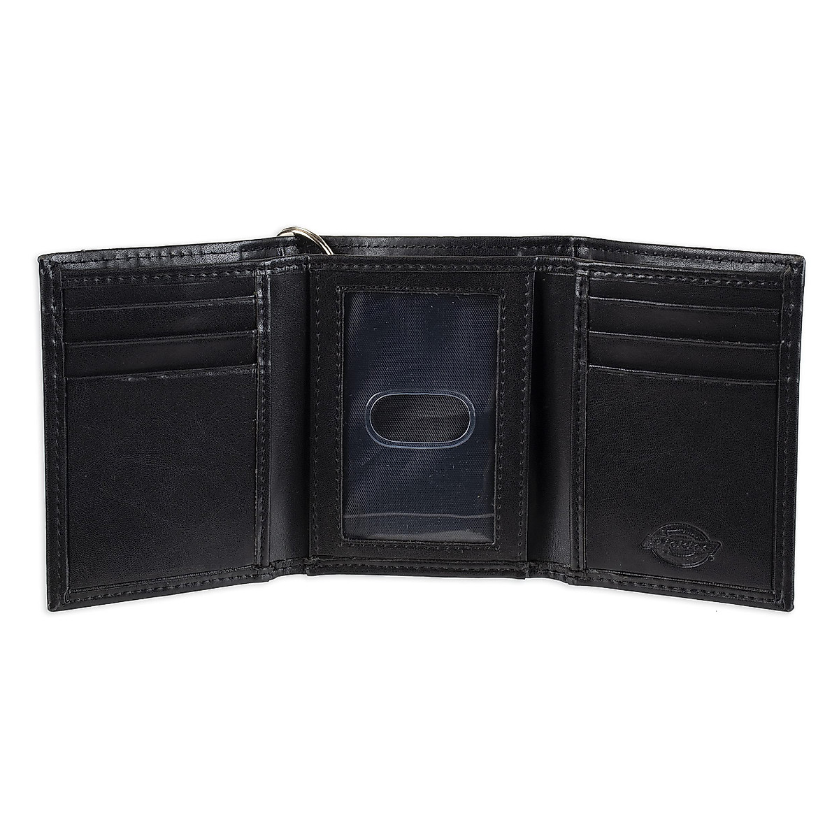 Dickies Men's Leather Chain Wallet - High Security Trifold With ID Window And Credit Card Pockets