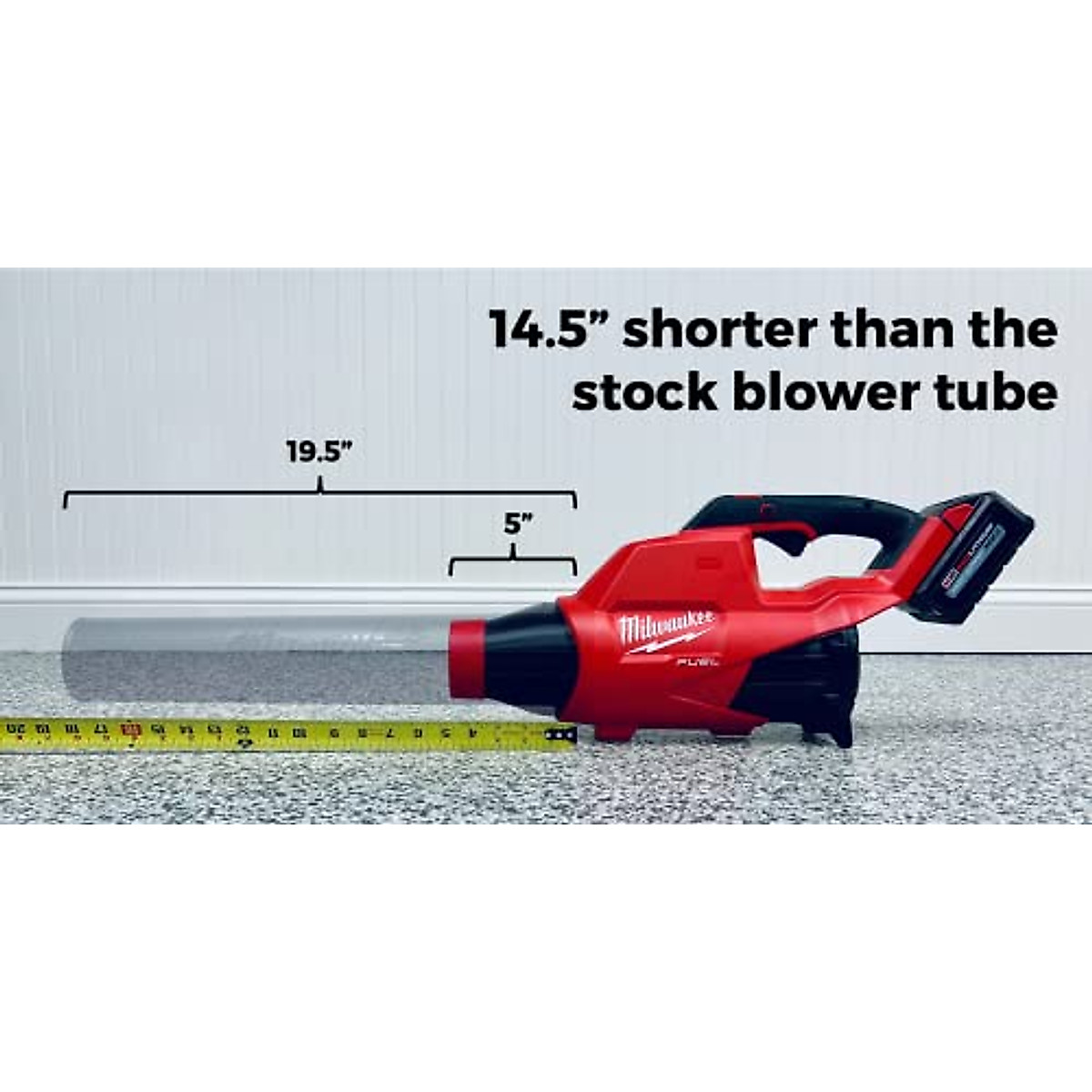 Stubby Nozzle Co. STUBBY Car Drying Nozzle for Milwaukee M18 Fuel Single Battery Leaf Blowers (2724-20 and 2728-20)