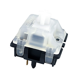 Gateron KS-3X47 Milky Keyboard Switches, MX 5 pin Linear Switches Suitable for Mechanical Keyboard RGB Lamp Shaft Body(35pcs,White)