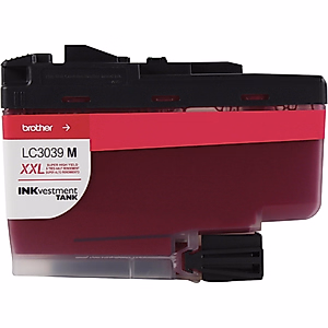 Brother Genuine LC3039M, Single Pack Ultra High-Yield Magenta INKvestment Tank Ink Cartridge, Page Yield Up to 5,000 Pages, LC3039, Amazon Dash Replenishment Cartridge