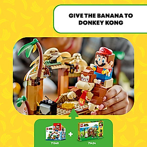 LEGO Super Mario Donkey Kong’s Tree House Expansion Set, Buildable Game with 2 Collectible Super Mario Figures Donkey Kong and Cranky Kong, Fun Birthday Gift for 8-10 Year Old Kids, 71424