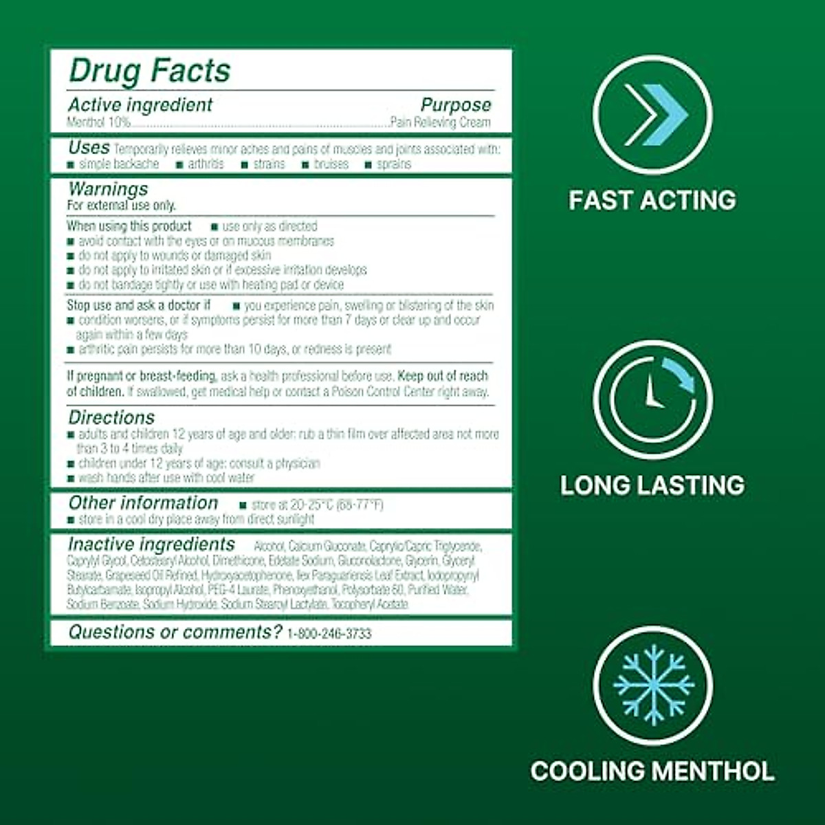 Biofreeze Pain Relief Cream, Knee & Lower Back Pain Relief, Sore Muscle Relief, Neck Pain Relief, Shoulder Pain Relief, Muscle Recovery, FSA Eligible, 3 OZ Biofreeze Menthol Cream