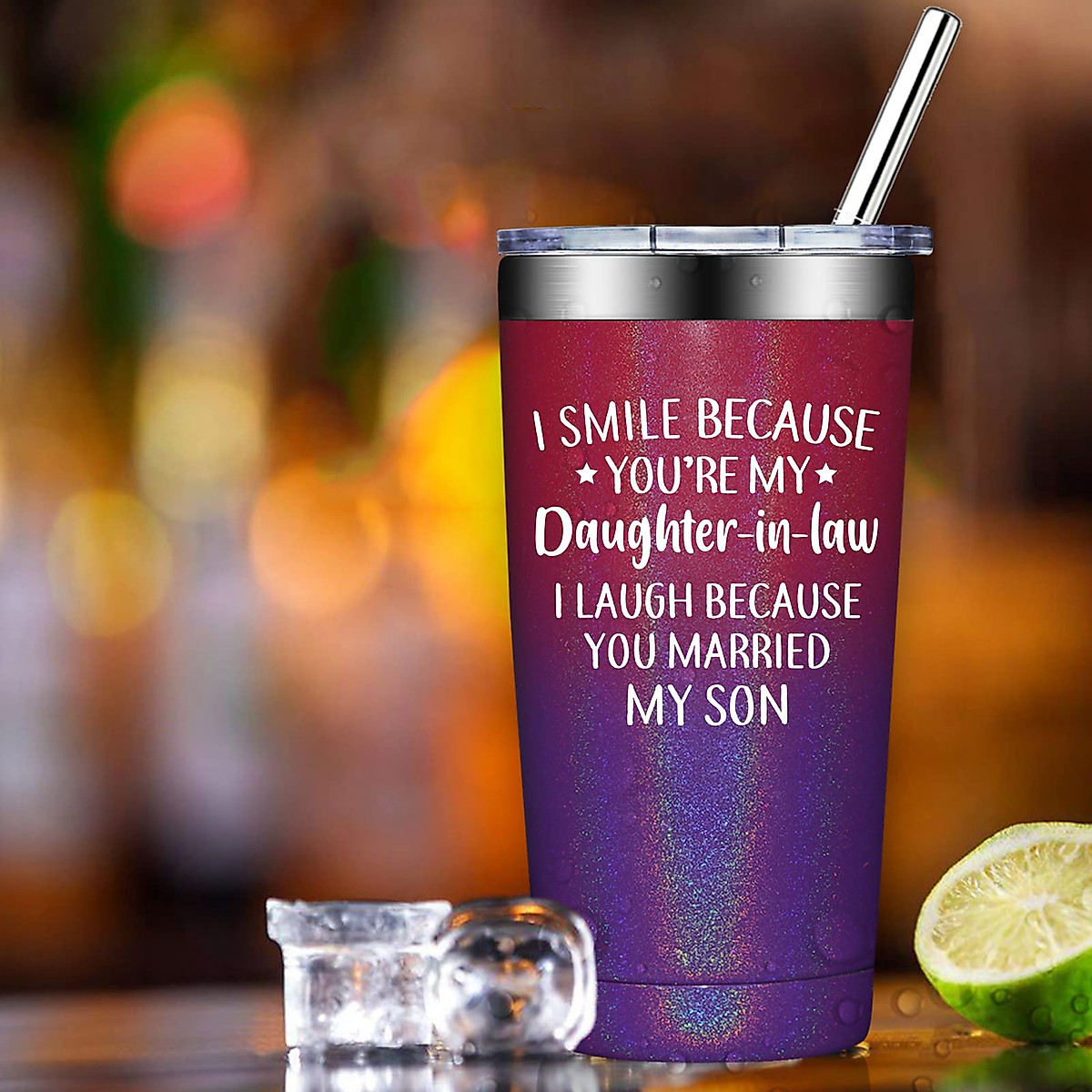 Grifarny Daughter in Law Gifts from Mother in Law - Mothers Day Christmas Birthday Gifts for Daughter in Law - Daughter-in-Law Tumbler Cup 20oz