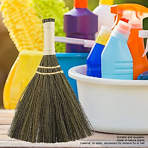 Manual Little Broom, Household Straw Braided Small Broom Handmade Dust Floor Indoor Outdoor Rough