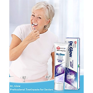 Dr. Glow Gingivitis Treatment Toothpaste for Elderly & Mid-Aged, Gum Repair for Receding Gums Hydroxyapatite Toothpaste, Periodontal Disease Treatment for Seniors, Fluoride Free Gum Disease Treatment