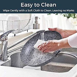 8" Small Frying Pan- KOCH SYSTEME CS 8" Ultra Nonstick Frying Pan with Lid, Granite Skillet with APEO & PFOA-Free Stone Earth Coating, Aluminum Alloy Stir Fry Pan, Stainless Steel Handle, Oven Safe