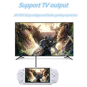 LKTINA 8GB 4.3’’ 1000 LCD Screen Handheld Portable Game Console, Media Player with Camera Built in 1200+Real Video Games, for gba/gbc/SFC/fc/SMD Games, Best Gift for Kids and Adults -White