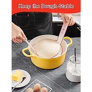 SMARTAKE 2-Pack Silicone Bread Sling for Dutch Oven, Reusable Bread Baking Mats with Long Handles, Include Spatula, Non-Stick Bread Baking Sheet Liners for Transferable Dough Pastry (Red & Black)