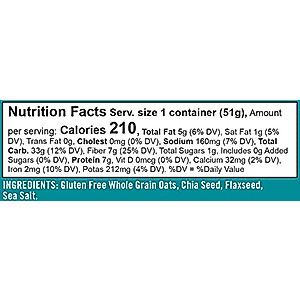 Bob's Red Mill Gluten Free Oatmeal Cup, Classic with Flax/Chia (Pack of 12)