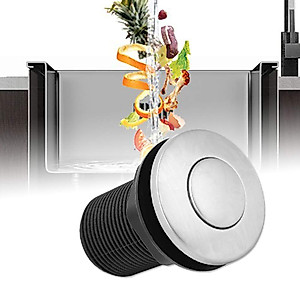 Garbage Disposal Air Switch, Garbage Disposal Air Switch 304 Stainless Steel Button on The Top of The Sink for Food Garbage Disposal Replacement