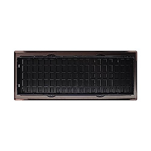 Decor Grates AJH412-RB Oriental Floor Register, 4x12 Inches, Rubbed Bronze Finish