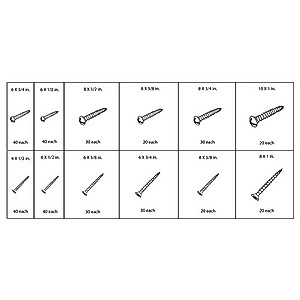 Performance Tool W5226 SEA/Metric Nut and Bolt Assortment with Case, 1,200 pieces