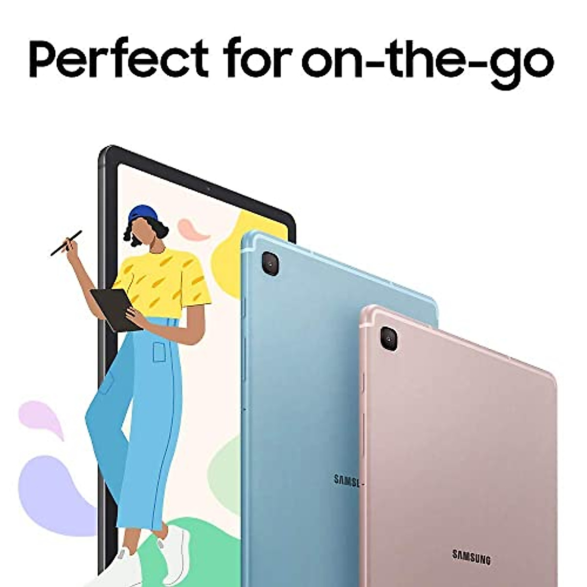 Samsung Galaxy Tab S6 Lite 10.4", 64GB WiFi Tablet Chiffon Rose - SM-P610NZIAXAR - S Pen Included (Renewed)