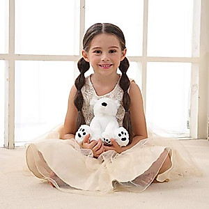 Apricot Lamb Toys Plush White Polar Bear Stuffed Animal Soft Cuddly Perfect for Child （White Polar Bear ，8 Inches