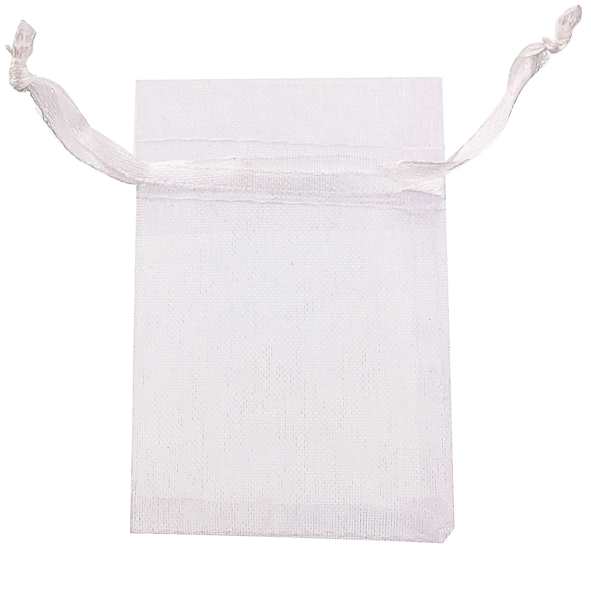 ATCG 50pcs 8x12 Inches Large Drawstring Organza Bags Decoration Festival Wedding Party Favor Gift Candy Toys Makeup Pouches (White)