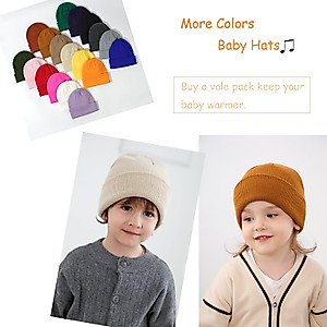 Urban Virgin 4 Packs Toddler Girls Winter Hats Infant Boys Beanie Soft Baby Caps Beanies Kids Knit Winter Hats 4Packs A-Lightpurple S(3Months-2T)