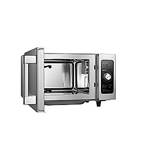 Midea Equipment 1025F0A Countertop Commercial Microwave Oven with Dial, 1000W, Stainless Steel.9 CuFt
