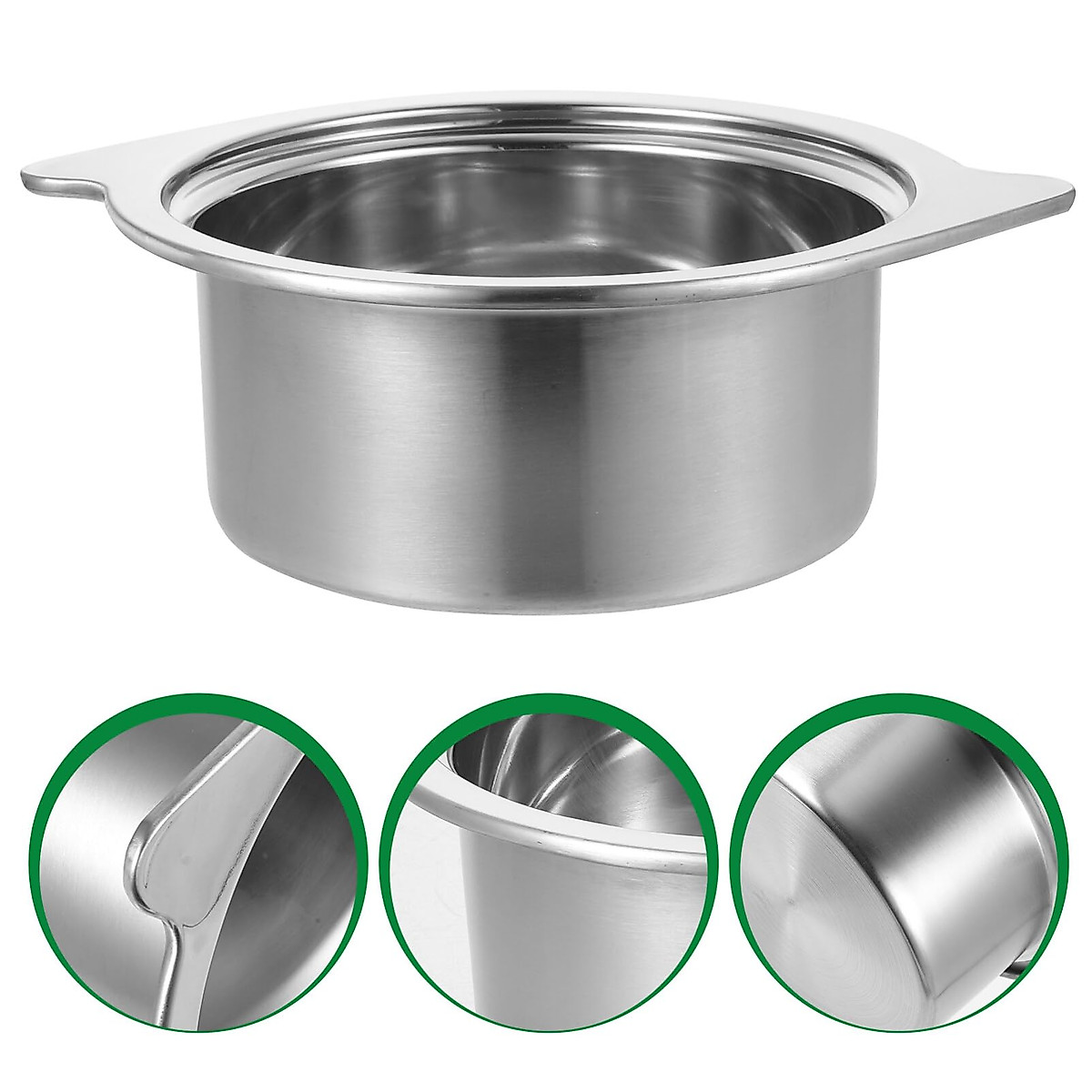 HEMOTON Shabu Hot Pot Stainless Steel Chinese Induction Shabu Pot Soup Bowls Stock Pot for Induction Cooktop Gas Stove (Silver) 24X19X8CM