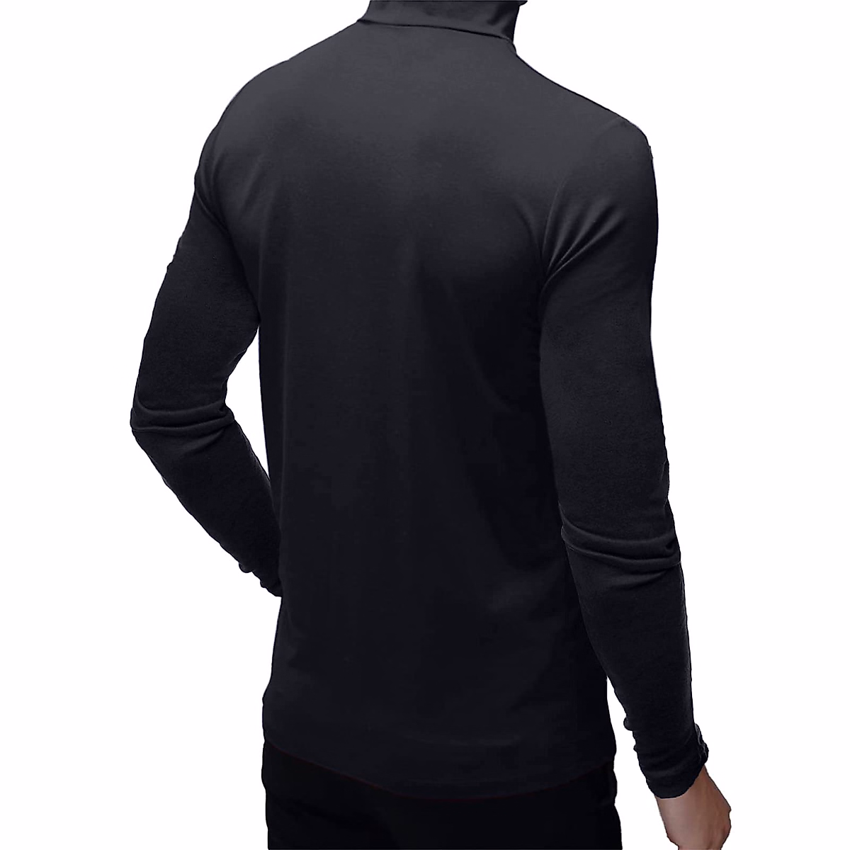 Men's T Shirt Long Sleeve Basic Mock Turtleneck Slim Fit Undershirt Pullover Thermal Solid Tops