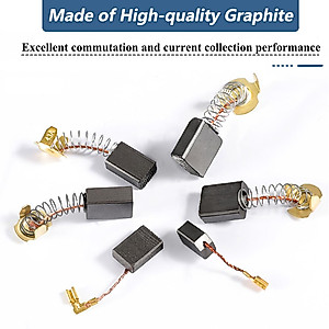 Saipe 40pcs 10 Sizes Electric Motor Carbon Brushes for Replacement Repair Power Tools and Motors Part Such as Electric Hammer Drills, Circular Saws, Angle Grinders