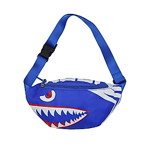 Toddler Boys Girls Cute Cartoon Shark Mini Fanny Pack Kids Sports Running Purse Waist Pack Belt Bum Bag