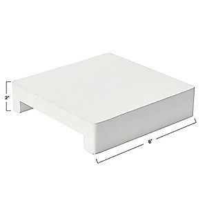 Creative Co-Op Mango Wood Cheese/Serving, Textured White Cutting Board, 8" Square