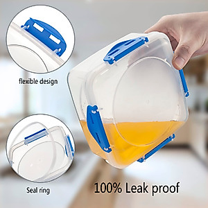 4 PCS Sandwich Containers - 100% Airtight & BPA-Free & Microwave and Dishwasher Safe Kitchen Storage Containers with Upgraded Snaps, Included 2 heightened Sandwich Containers for Lunch Boxes and 2 normal version