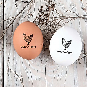 STAMTECH Egg Stamps for Fresh Eggs - Make Your Mark on Farm Fresh Eggs with Custom Egg Stamp Customizable and Easy to Use for Homegrown Eggs and Kitchen Creations