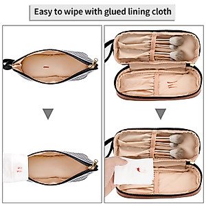 Ethereal Makeup Bag for Purse, Small Makeup Organizer Bag Travel Makeup Bag for Women Makeup Pouch Waterproof Makeup Brush Holder