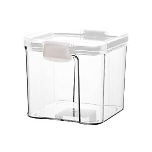 5 Size Single Airtight Food Storage Containers with Lids,Kitchen Clear Plastic Canisters Sealed Jar with Easy Lock Lids for Pantry Organization and Storage for Cereal,Rice,Pasta,Flour,Sugar