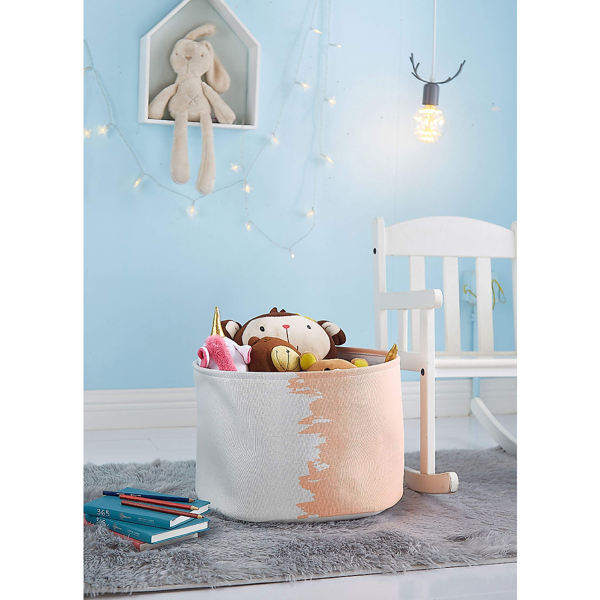 Urban Lifestyle Colorblock Round Storage Basket