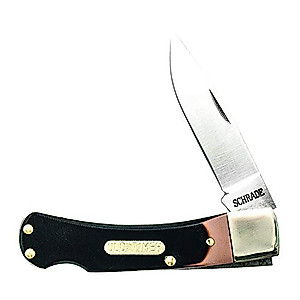 Old Timer 3OT Bearhead Traditional Lockback Pocket Knife with 2.2in High Carbon Stainless Steel Blade, Sawcut Handle, and Convenient Small Size for EDC, Whittling, Camping, Hunting, and Outdoors