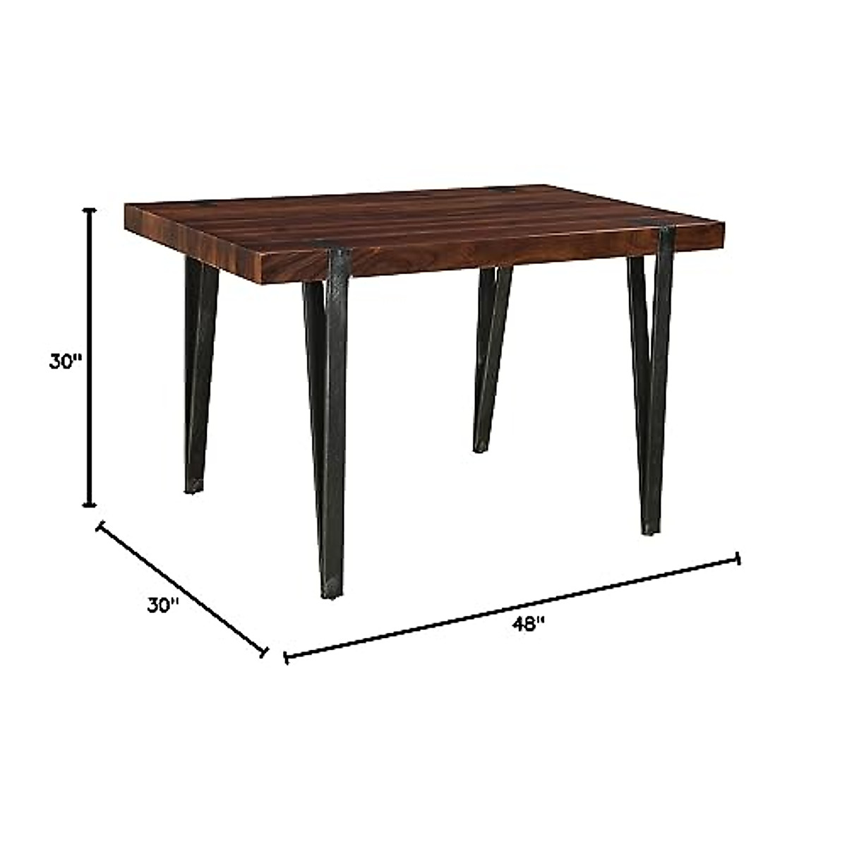 Coast to Coast Gunmetal Dining Table,48" W x 30" D x 30" H