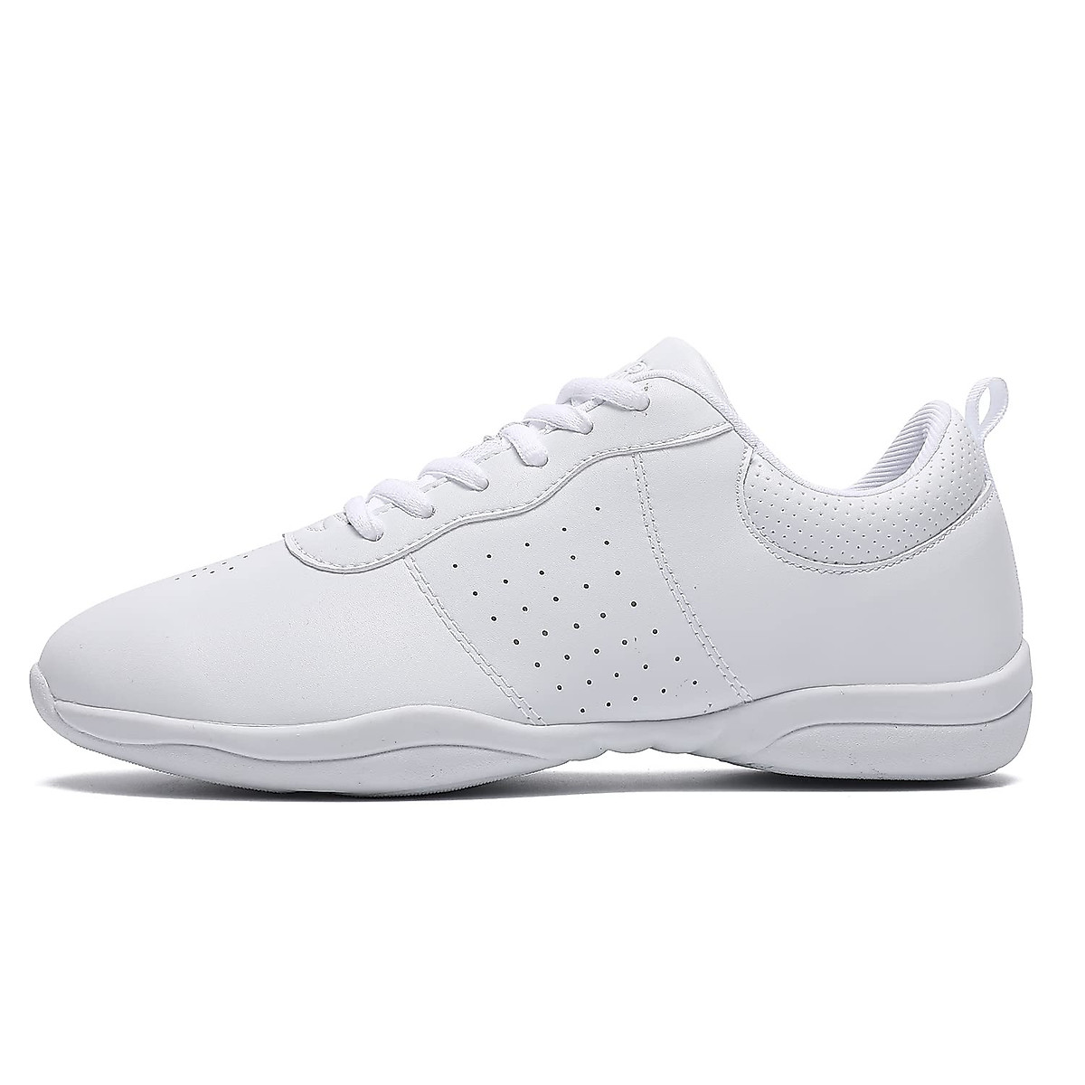 HWJHMX Cheer Shoes Girls White Shoes Youth Womens Cheerleading Fashion Sports Shoes Training Athletic Comfortable Breathable Shoes Flats Kids Cheer Sneakers
