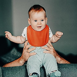 Baby Snap Bibs for Boys Girls,10 Pack Bandana Drool Bibs with Snap,Organic Cotton Snap Closure Bibs for Newborn