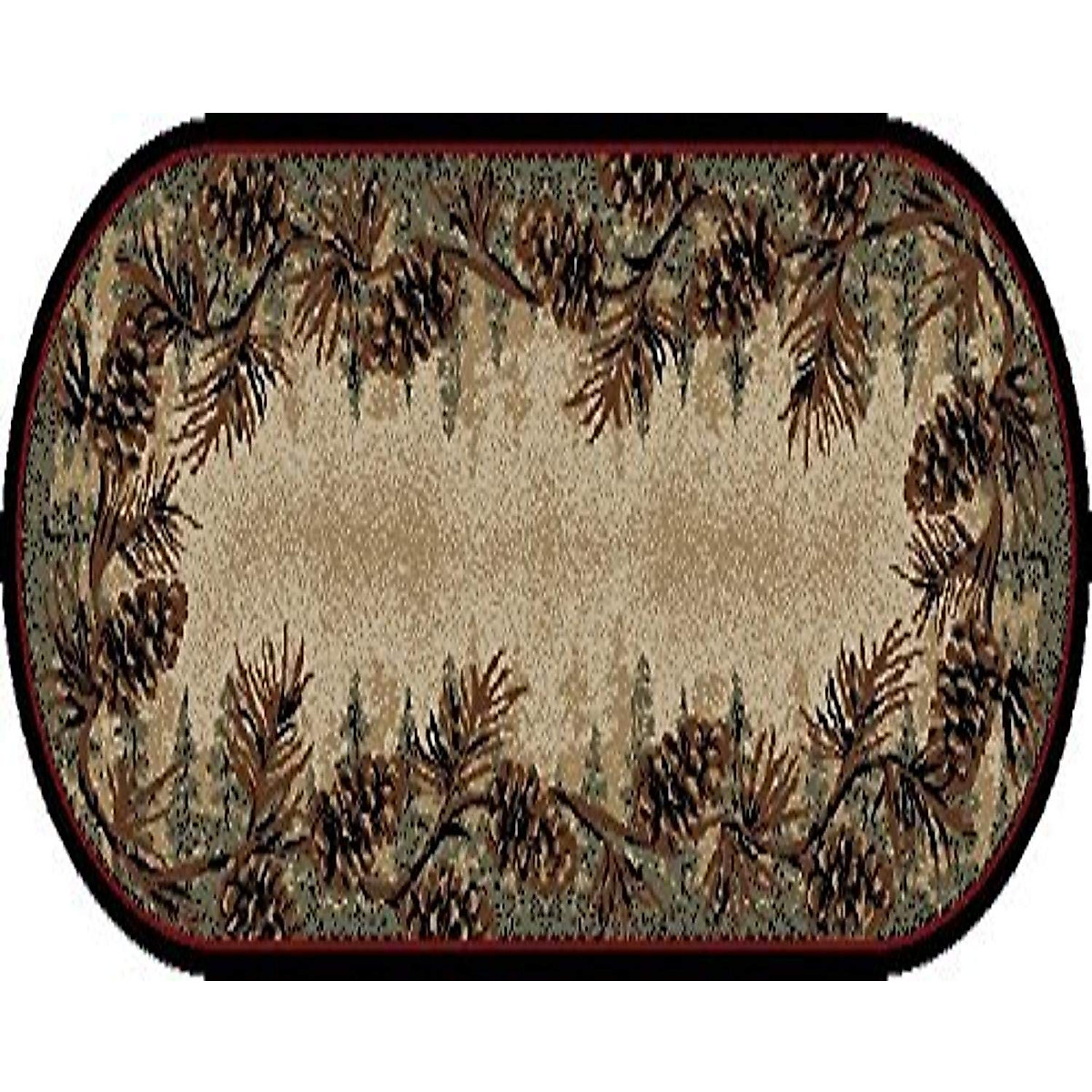 Mayberry Rugs Rustic Lodge Mount Le Conte Area Rug, 2'2" x 5'3" Oval
