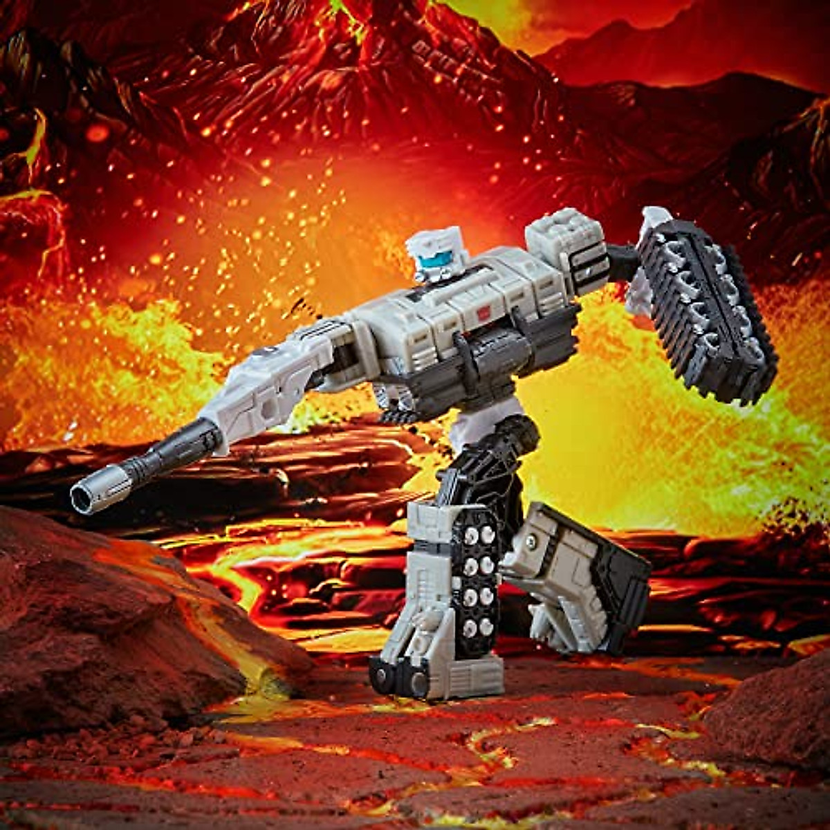 Transformers Toys Generations War for Cybertron: Kingdom Deluxe WFC-K33 Autobot Slammer Action Figure - Kids Ages 8 and Up, 5.5-inch