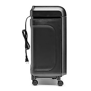 Amazon Basics 8-Sheet High-Security Micro-Cut Shredder with Pullout Basket and Paper Shredder Sharpening & Lubricant Sheets - Pack of 12